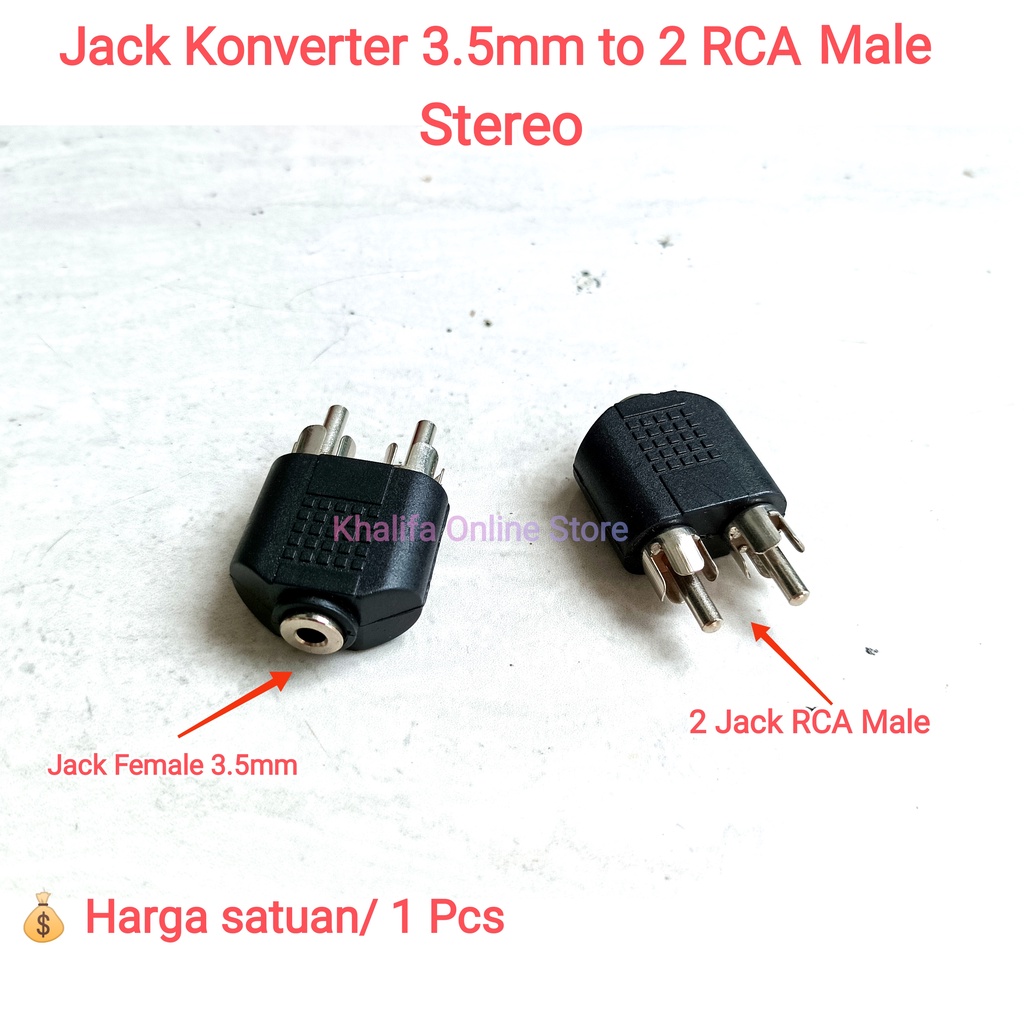 Jual Jack Jek Colokan Mini Splitter Sepliter Pembagi Cabang T Y Converter Konverter Connector ...