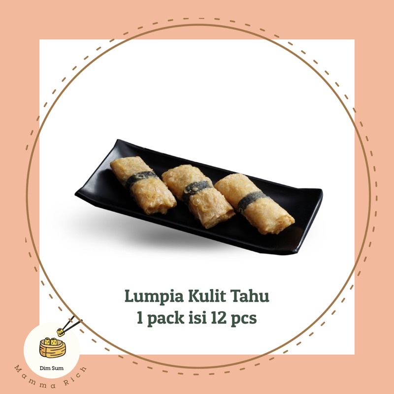 Jual Frozen Dim Sum Lumpia Kulit Tahu 1 pack isi 12 pcs Dimsum Lumpia ...