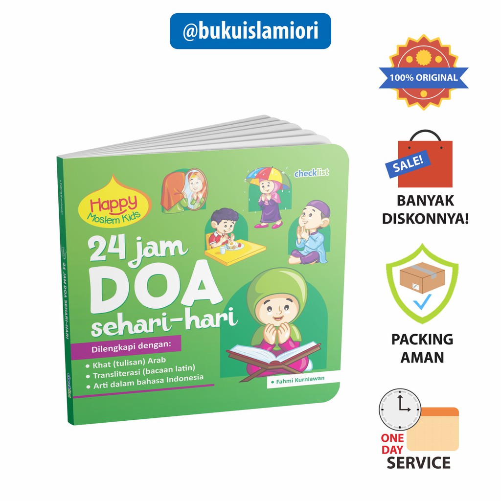Jual Boardbook Anak Islami 24 Jam Doa Sehari-hari Happy Moslem Kids ...