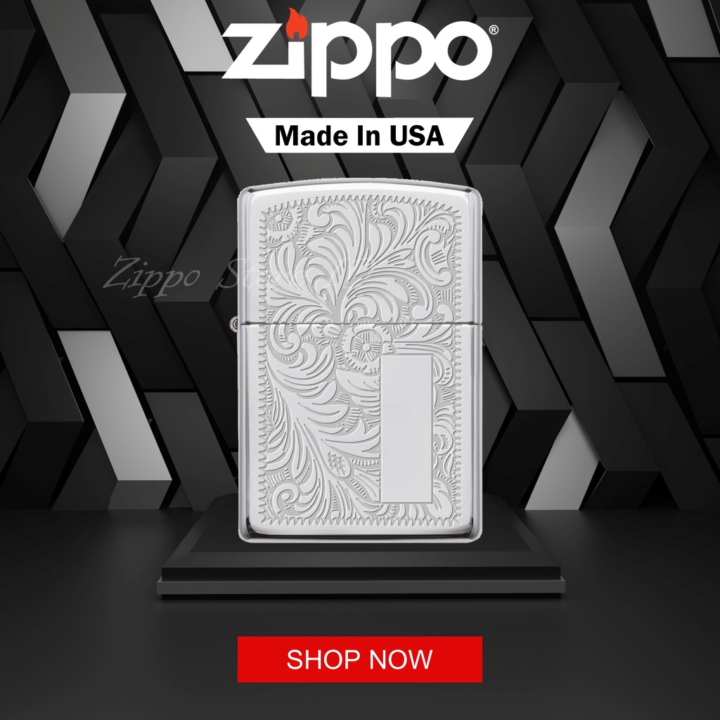 Jual Korek Api Zippo Venetian 352 Original Made In USA | Shopee Indonesia