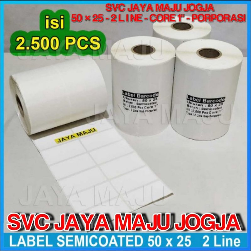 Jual 50 X 25 SEMICOATED - 2 LINE - FACE IN - ISI 2.500 PCS || CORE 1 ...