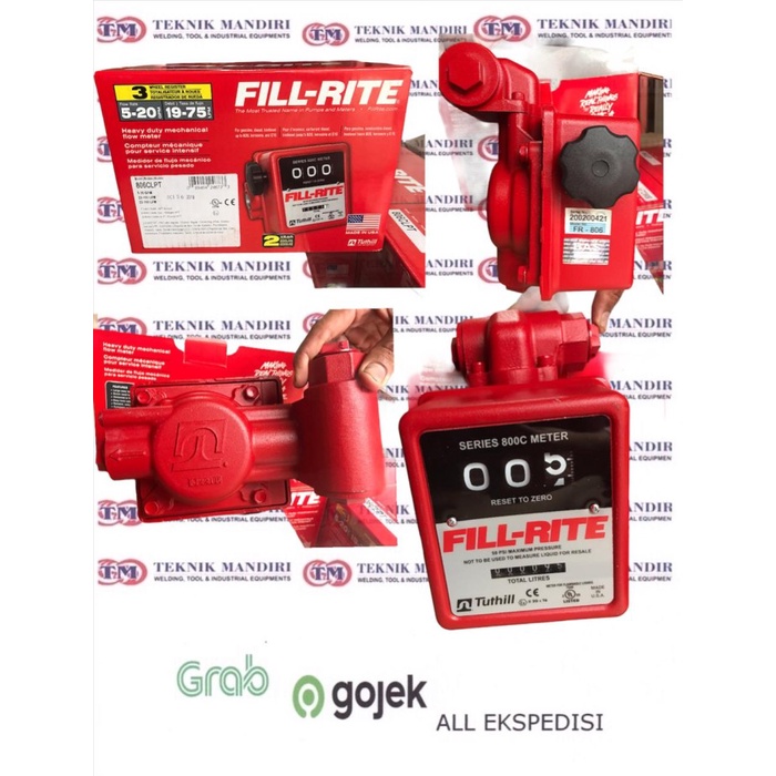 Jual Pertukangan - Fill-Rite Usa Flowmeter 800 Series 1 Inch 3 Digit ...