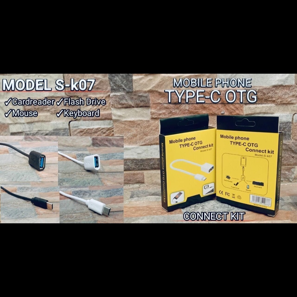 Jual KABEL OTG TYPE C ( BLACK ) | Shopee Indonesia
