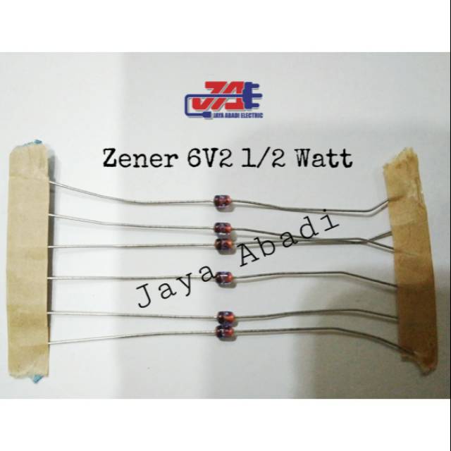 Jual Dioda Zener 6V2 1/2 Watt - Zener 6V2 0,5 Watt | Shopee Indonesia