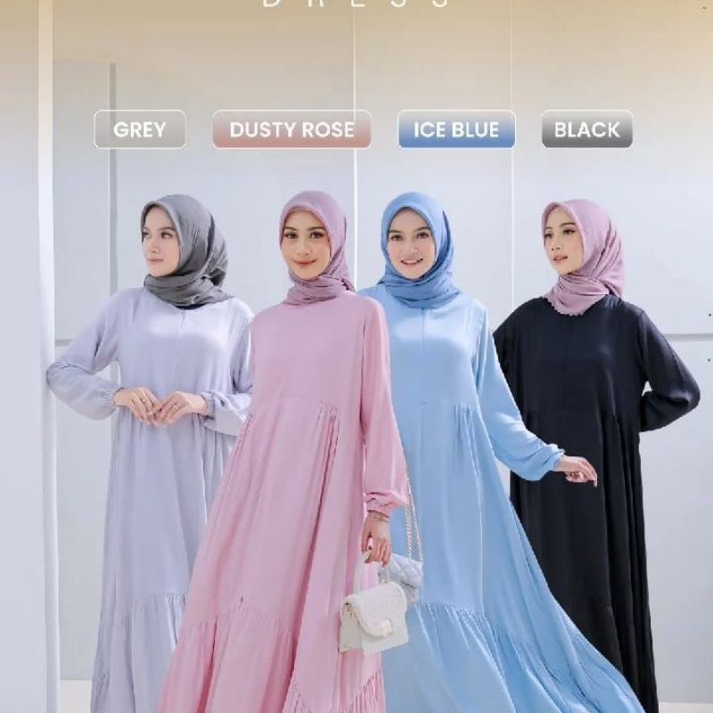 Jual Hannah Dress by Dhiya Official / Dress Rayon Premium terbaru ...