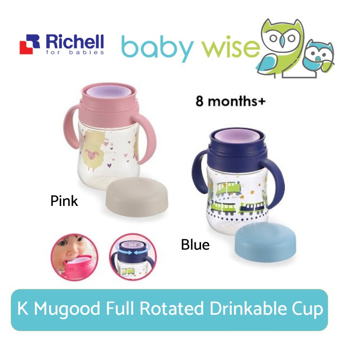 Jual Richell K Mugood Full Rotated Drinkable Cup | Shopee Indonesia