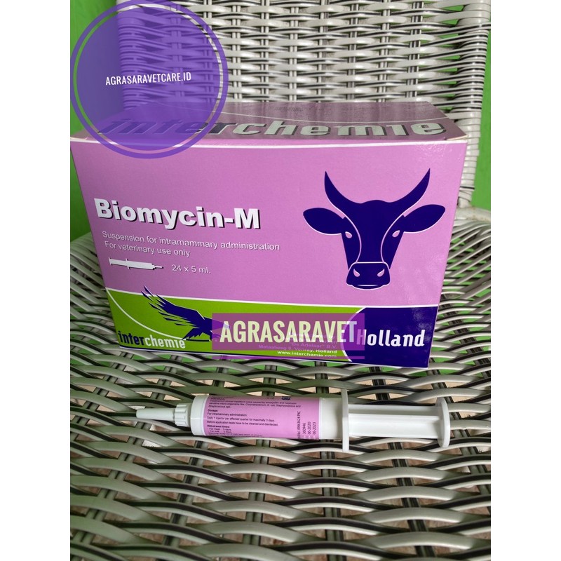 Jual biomycin M 5 ml 1 syringe -obat mastitis/ infeksi ambing masa ...