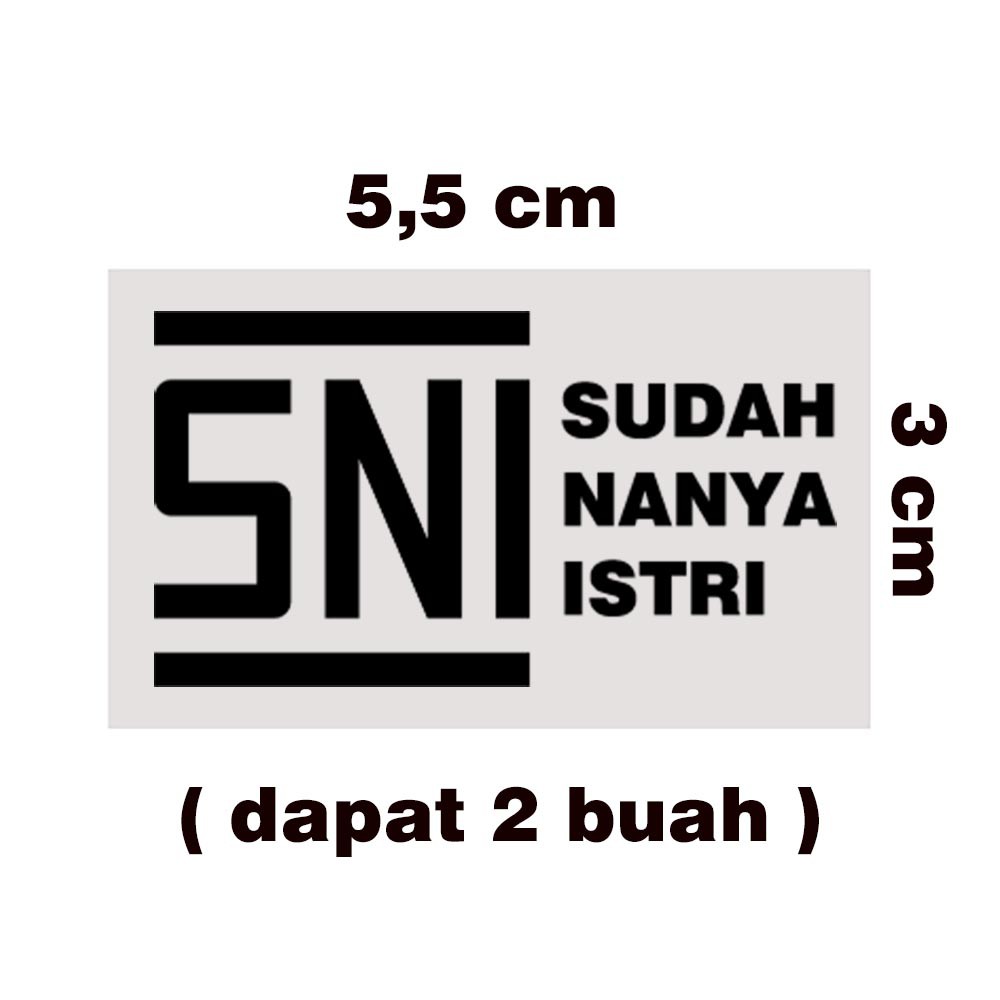 Jual Sticker Sepeda Cutting Vinyl SNI Sudah Nanya Istri Kode A 2 buah ...