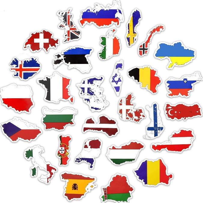 Jual Stiker Koper Bendera Negara Dunia 50 Pcs | Shopee Indonesia