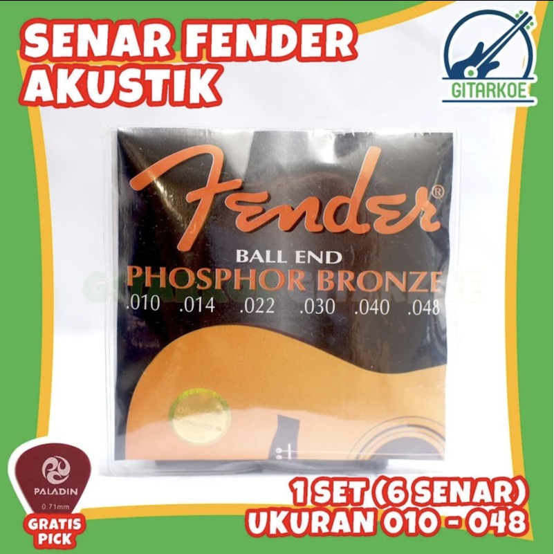 Jual Senar Gitar Akustik Fender Ball End Phosphor Bronze 010 048 ...