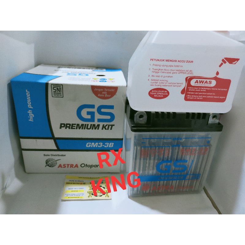 Jual aki gs Astra motor rx king basah gm3-3b | Shopee Indonesia