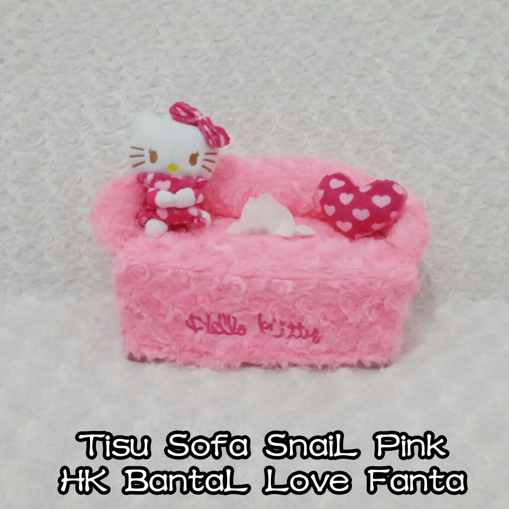Jual Cover tisu - Tempat Tissue - Box Tissue Kotak Sofa Snail bulu Pink ...