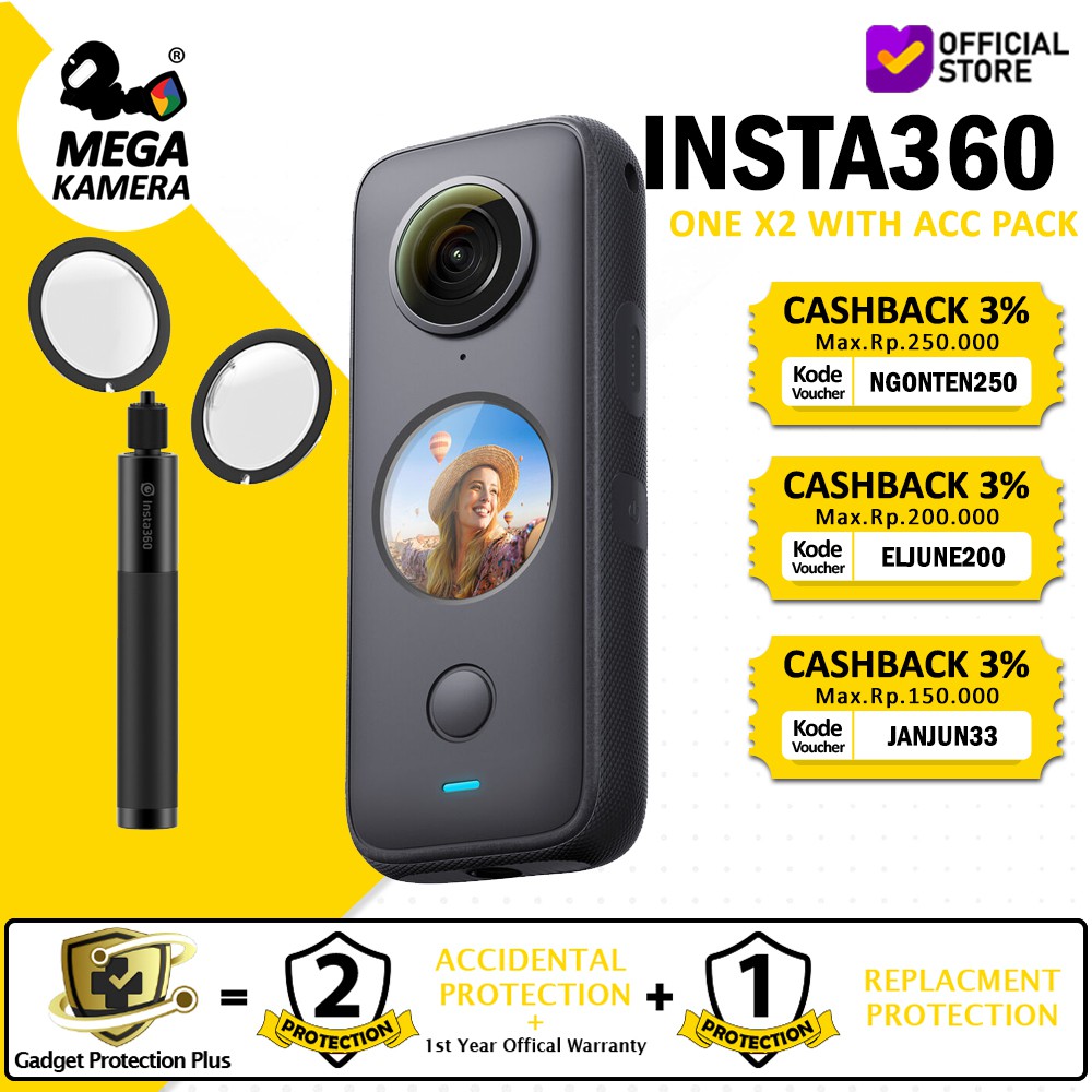 Jual Insta360 ONE X2 Action Camera - Pocket Kamera 360 | Shopee Indonesia
