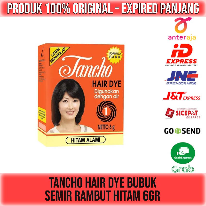 Jual TANCHO BUBUK HAIR DYE 6gr SEMIR RAMBUT HITAM | Shopee Indonesia