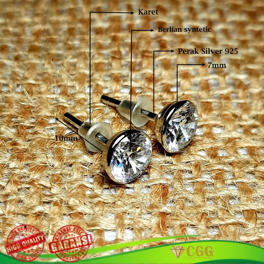Jual Anting Perak Asli Silver 925 Lapis Emas Putih Model Giwang Tusuk ...