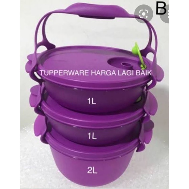 Jual carry all bowl set/carry all bowl tupperware/click to go/rantang ...