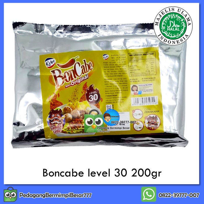 Jual Jual Boncabe Level 30 200Gr | Bon Cabe | Cabe Bubuk | Cabai Bubuk ...