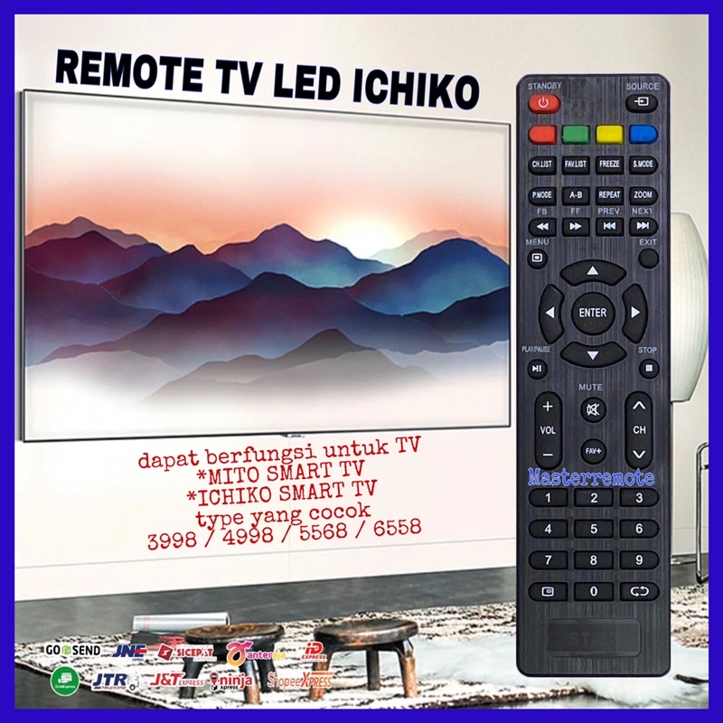 Jual REMOT REMOTE SMART TV ICHIKO LCD LED (TIPIS) | Shopee Indonesia