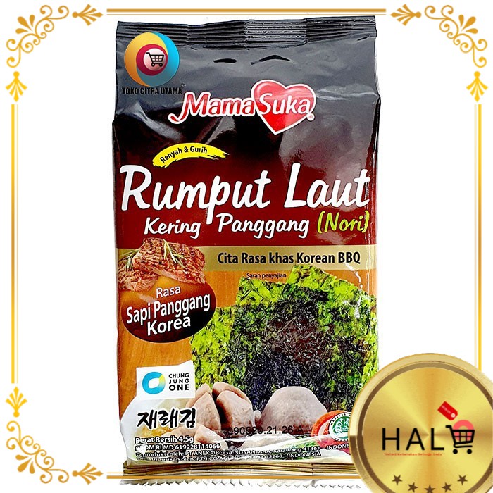 Jual MAMA SUKA RUMPUT LAUT KOREAN BBQ 4.5G | Shopee Indonesia