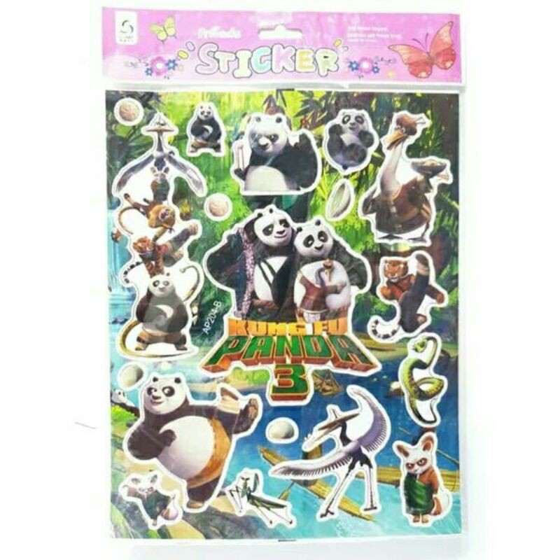 Jual sticker transformer tobot kungfu panda paw patrol super wings ...