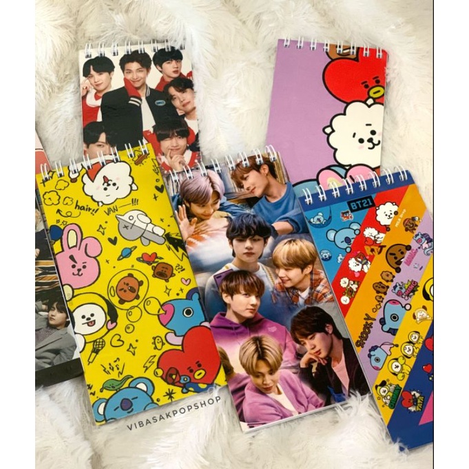 Jual BTS BT21 Long Notes Spiral Buku Catatan Saku Buku Tulis Kecil ...