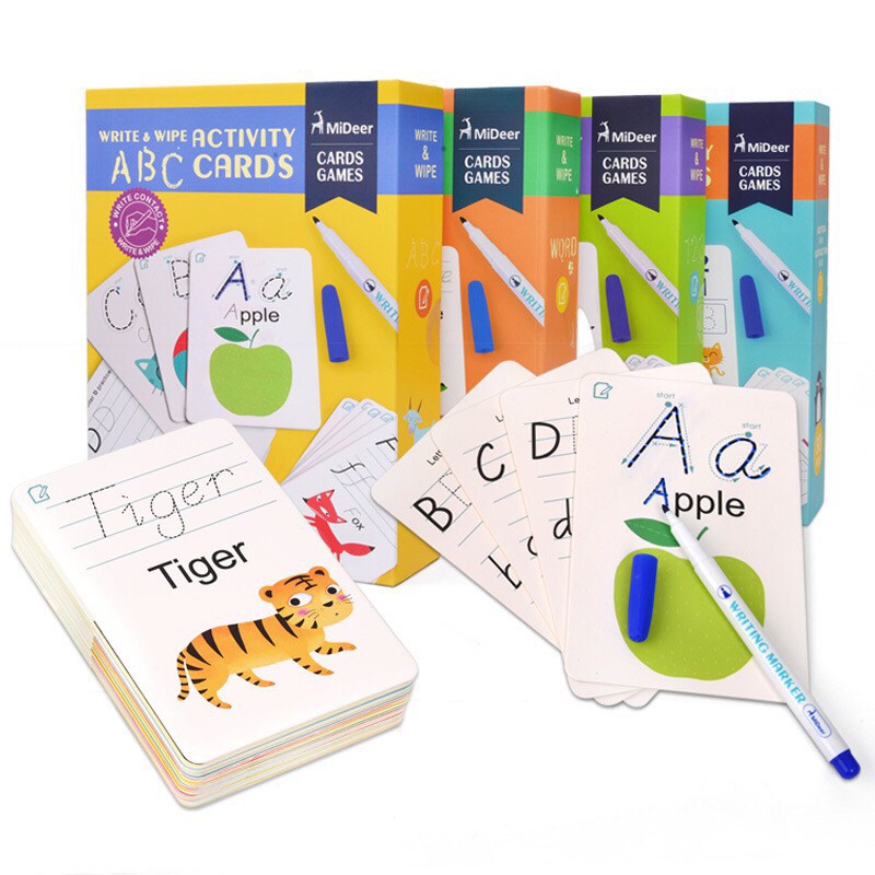 Jual NOTOSKA - WRITE WIPE ACTIVITY CARDS / Write wipe letter / Write ...