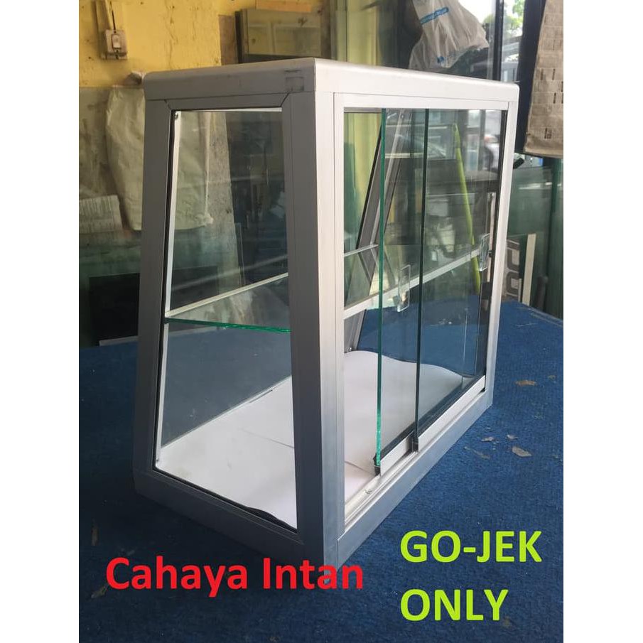 Jual Etalase kaca aluminium untuk warteg, bakso, mie ayam | Shopee ...
