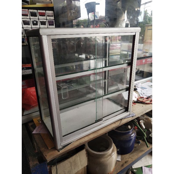 Jual etalase ukuran 50x25x50 cocok untuk rokok, sosis, dll. bahan ...
