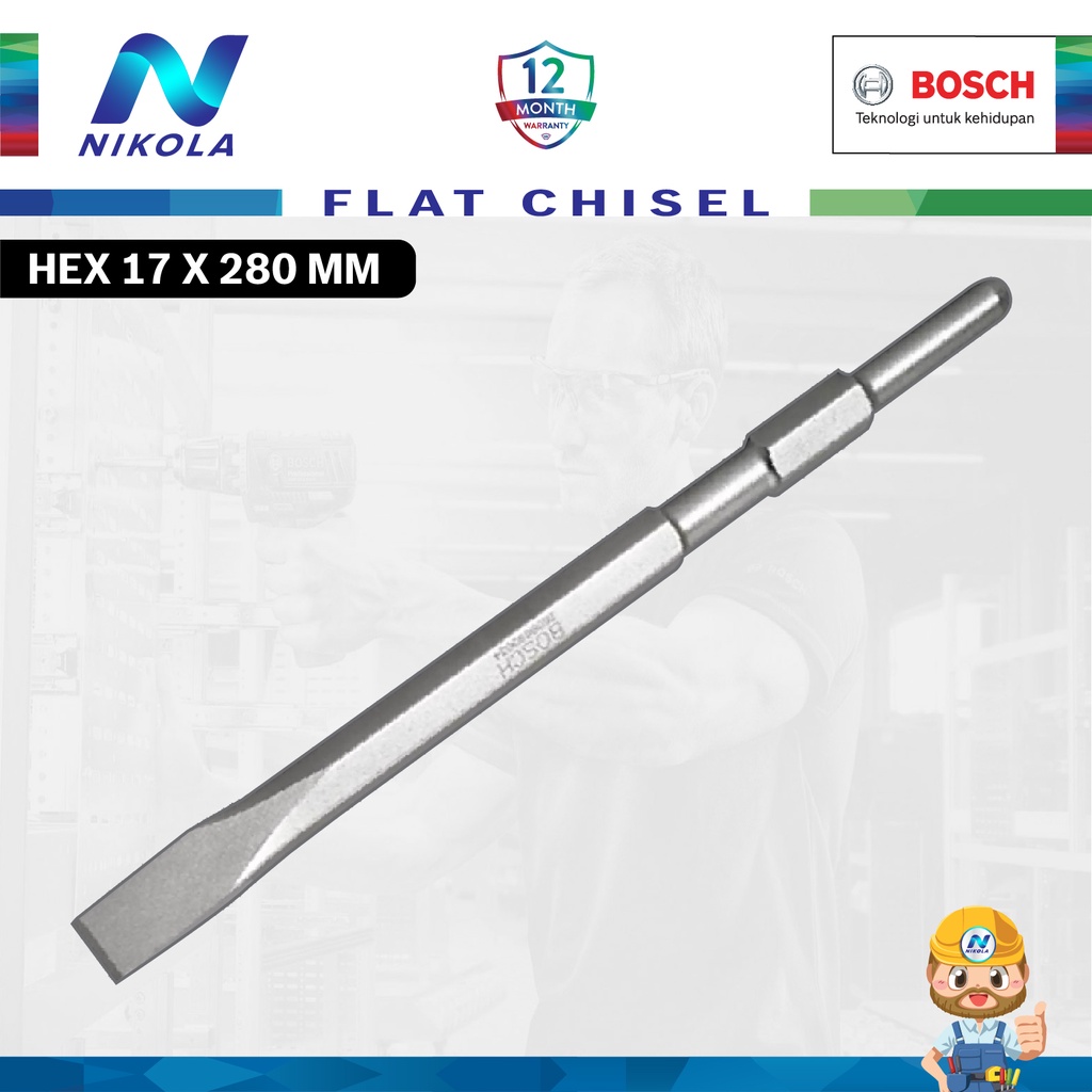 Jual Mata Pahat Bosch Hex Flat Chisel - 17 x 280 mm - 885 | Shopee ...