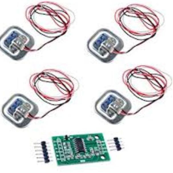 Jual loadcell 50kg × 4 and 1 hx7111 sensor berat 50kg × 4 (200kg ...