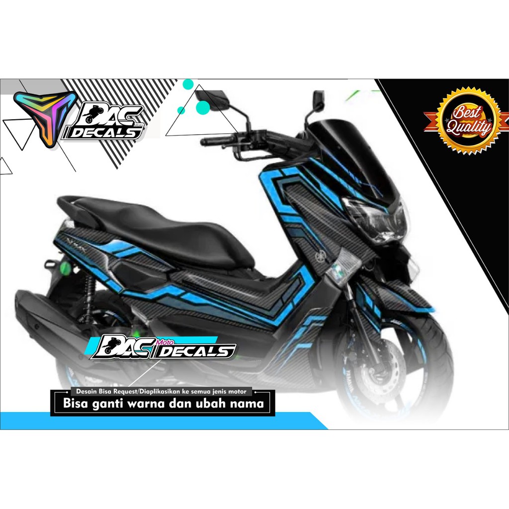 Jual Sticker decal full body Yamaha Nmax Biru hitam grafis | Shopee ...