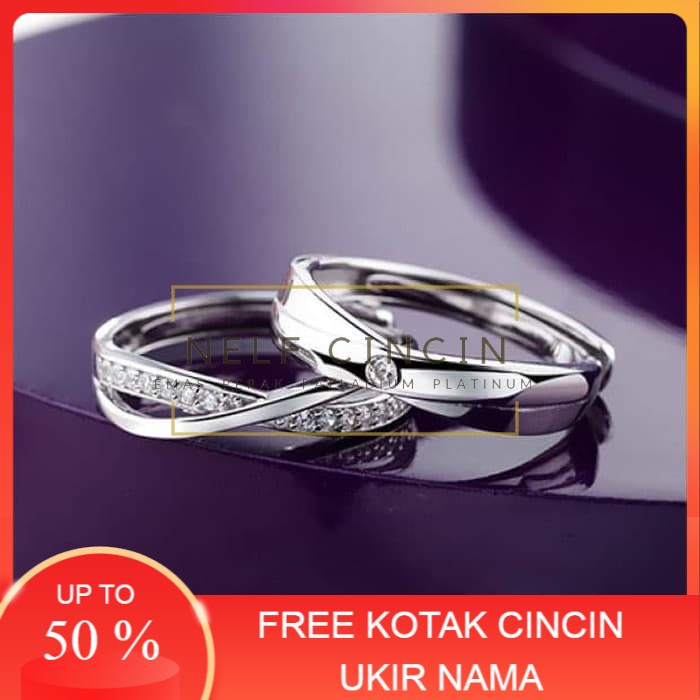 Jual Cincin Kawin Couple Nikah Tunangan Perak 925 Sterling Silver B95 ...