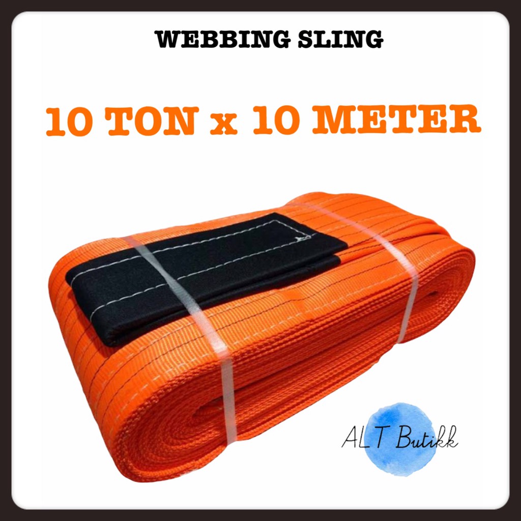 Jual WEBBING SLING 10 TON X 10 METER | TALI ANGKAT | WEBING BELT 10T x ...