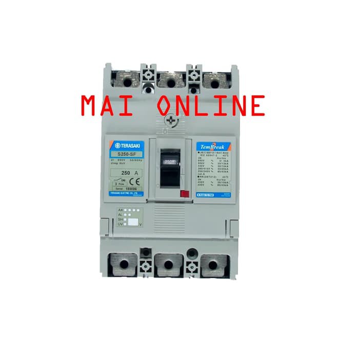 Jual MCB MCCB S250SF 3P 40kA TERASAKI JEPANG | Shopee Indonesia