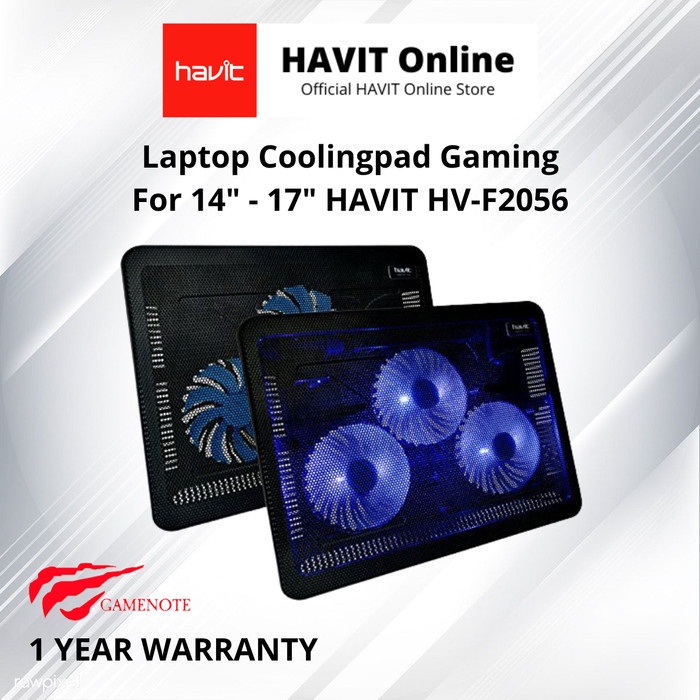 Jual Havit Cooling Pad Laptop Hv-F2056 3Fans- 17''- Black (Best Seller) | Shopee Indonesia