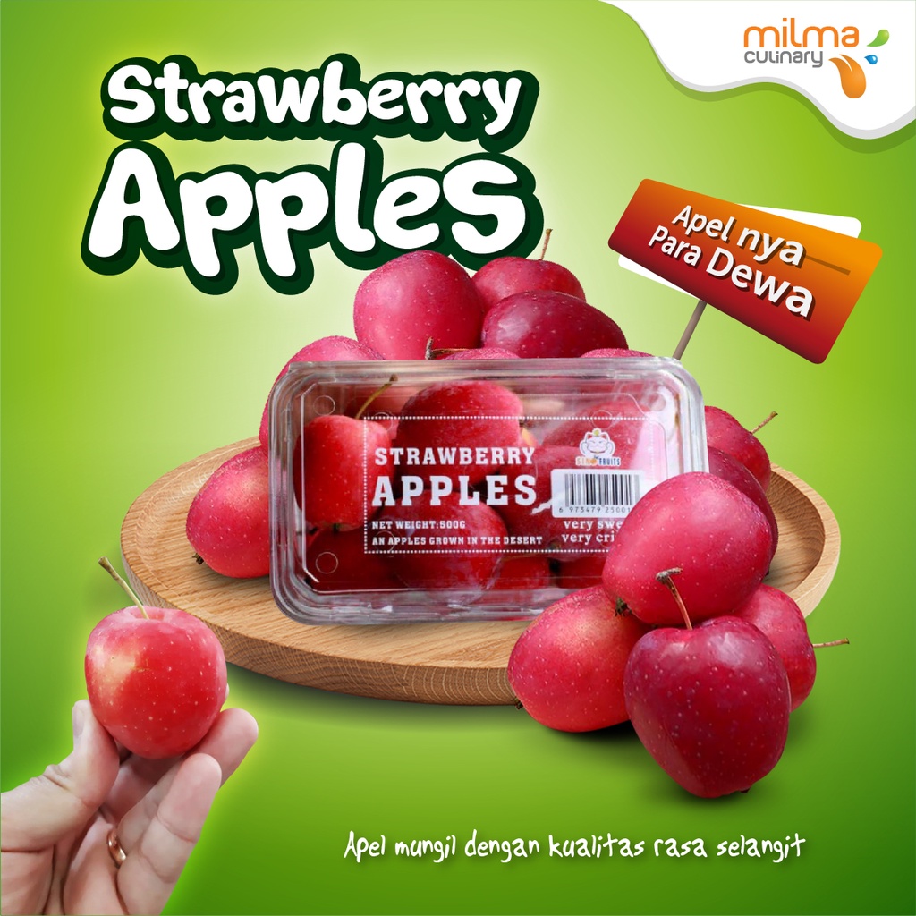 Jual Apel Mini Strawberry Apples Import 500 gr Kualitas Import | Shopee ...