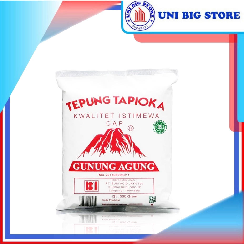 Jual Tepung Tapioka Kanji Sagu Cap Gunung Agung Merah 500 gr Rose Brand ...