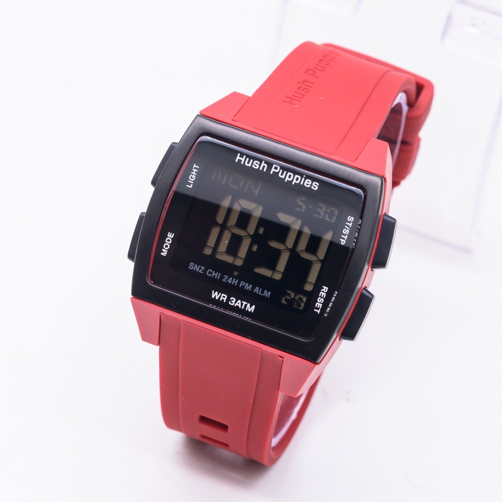 Jual Jam Tangan Wanita Pria Hush Puppies 9055 Segi Rubber Digital ...