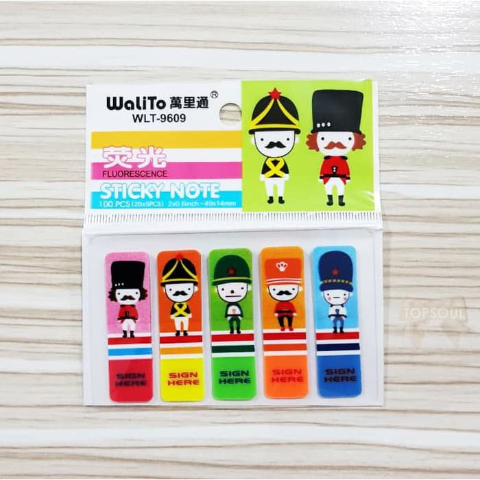 Jual Post It Plastik Prajurit / Pembatas Buku Karakter Soldier Sticky ...