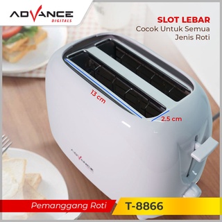 Jual Pemanggang Roti Toaster Otomatis Advance T-8866 2 Slot / Alat ...