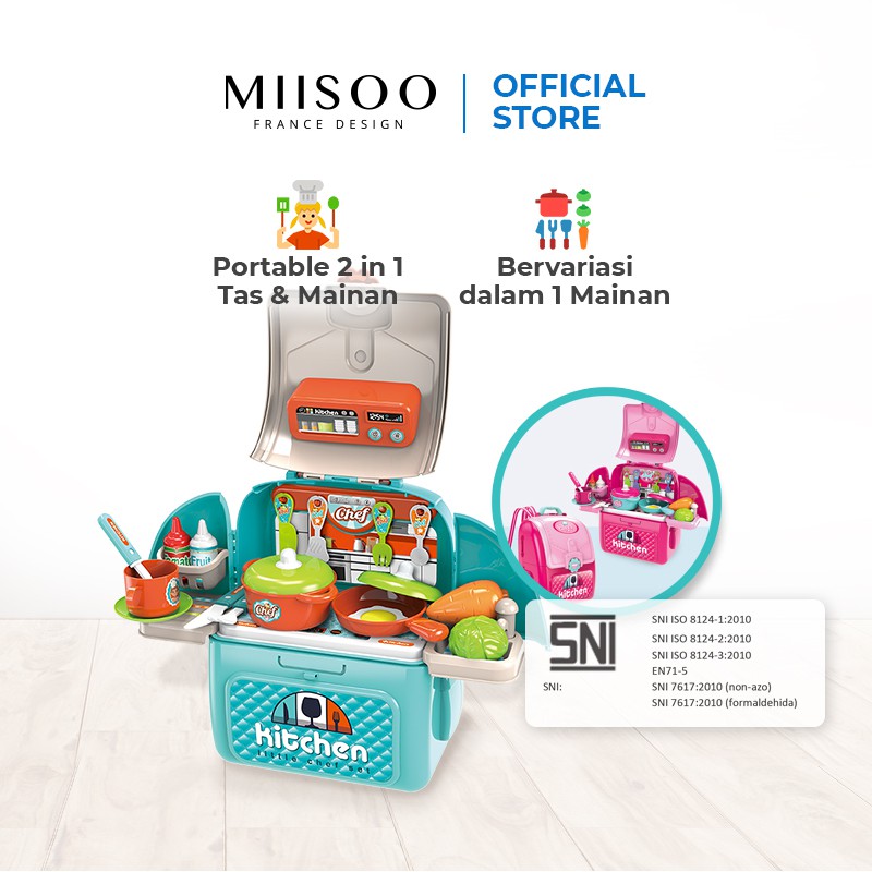 Jual MIISOO Mainan Edukasi Role Play Toy Box Ransel/Mainan Karakter ...