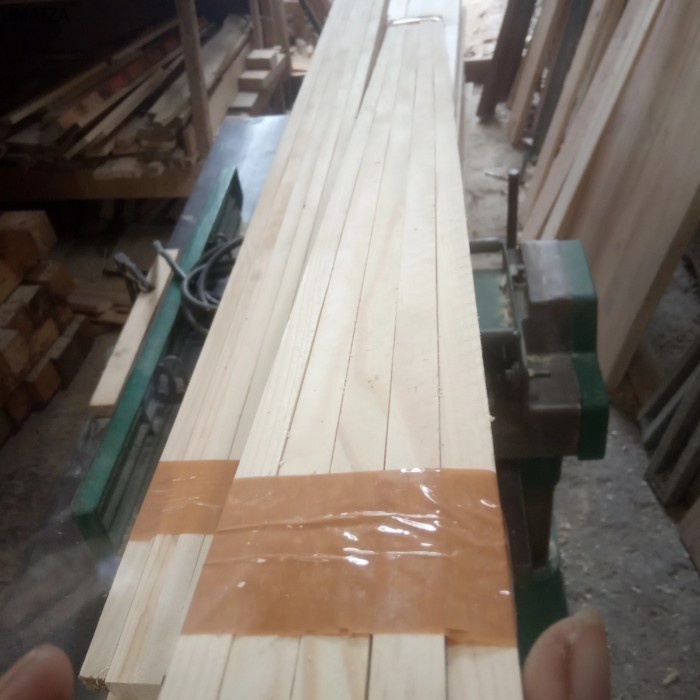 Jual Umauza Papan Kayu Jati Belanda Papan Panjang 2x1 x200cm Putih ...