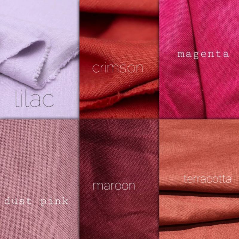 Jual PILIHAN WARNA KAIN LINEN & SIZE CHART | Shopee Indonesia