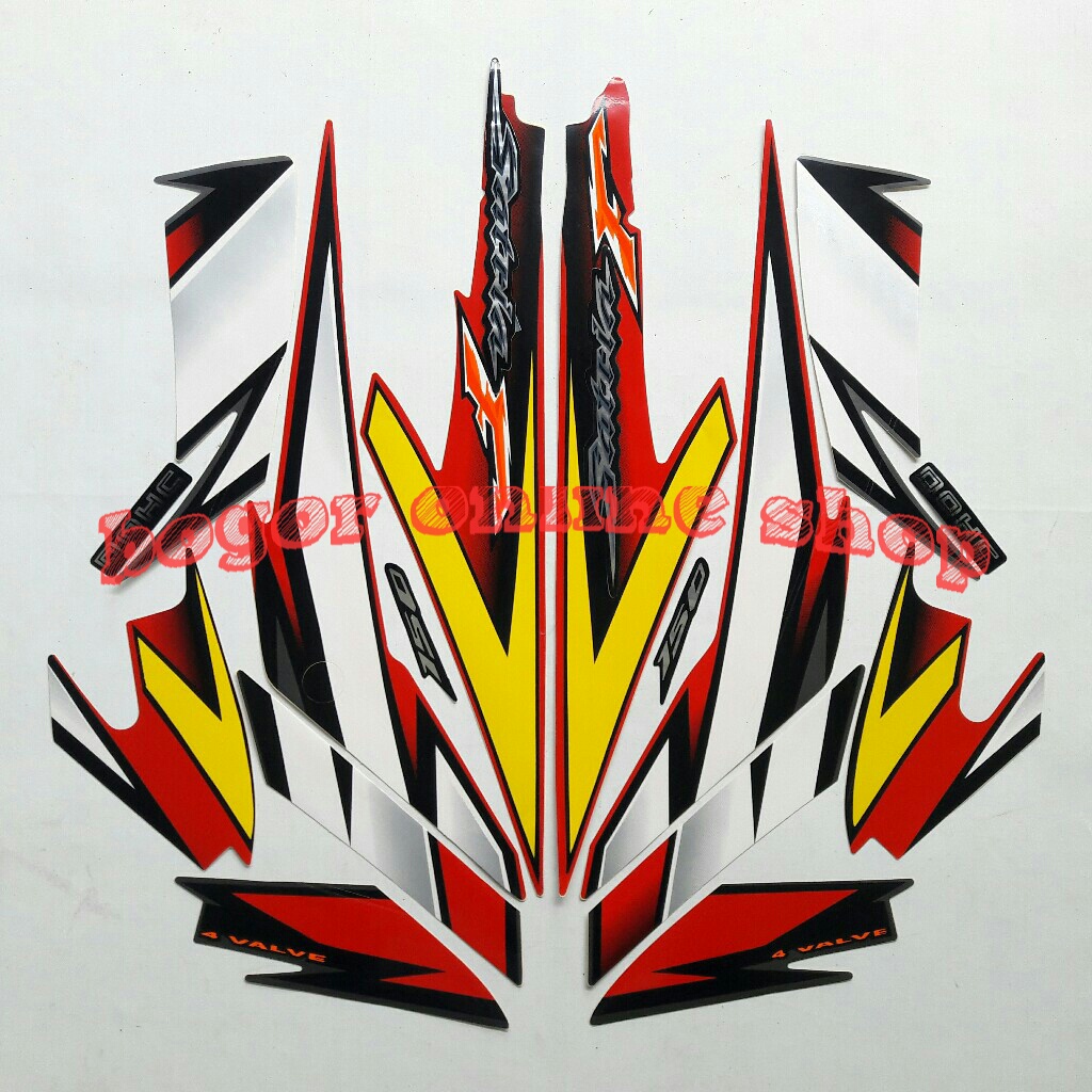 Jual stiker body motor satria f150 2007 merah | Shopee Indonesia
