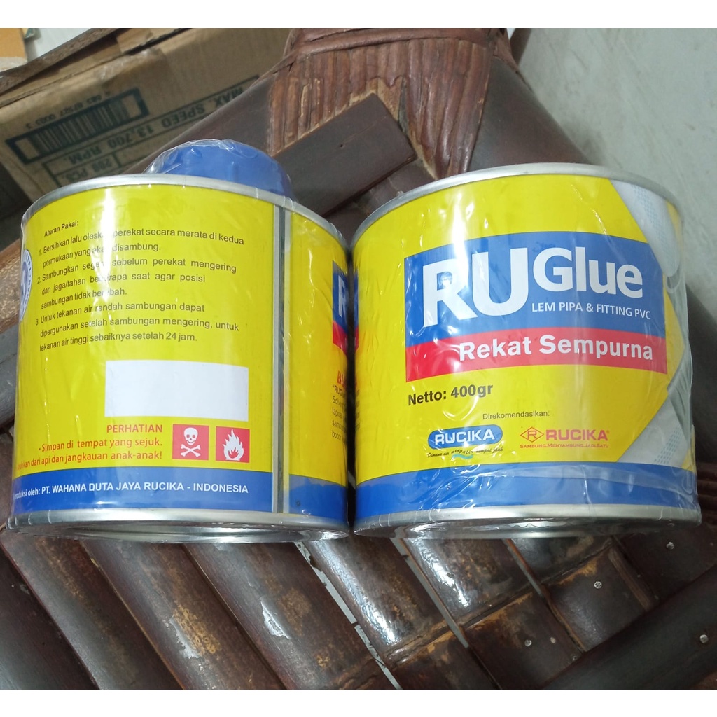 Jual Lem Pipa Ruglue PVC kemasan kaleng 400gr | Shopee Indonesia