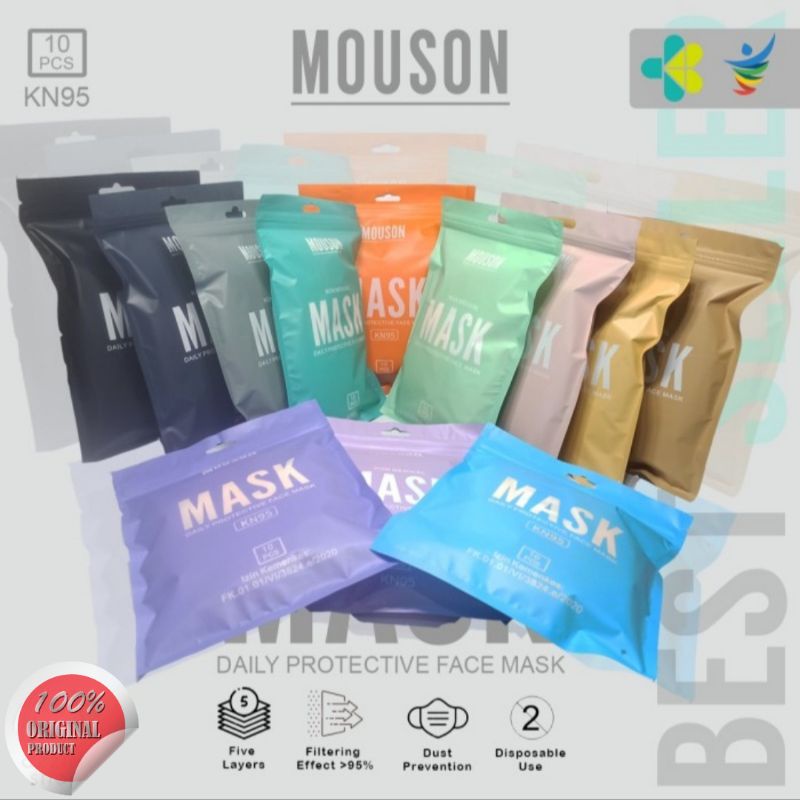 Jual Masker KN95 KF94 Mouson 4ply earloop | Shopee Indonesia