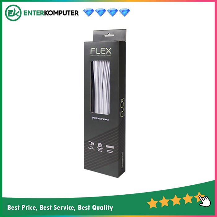Jual Tecware Flex PSU Sleeved Extension Cables Set - White | Shopee Indonesia