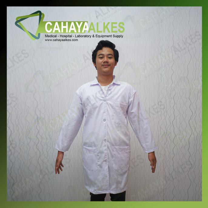 Jual Jas Laboratorium Lengan Panjang | Baju Seragam Lab Ukuran ( S M L ...