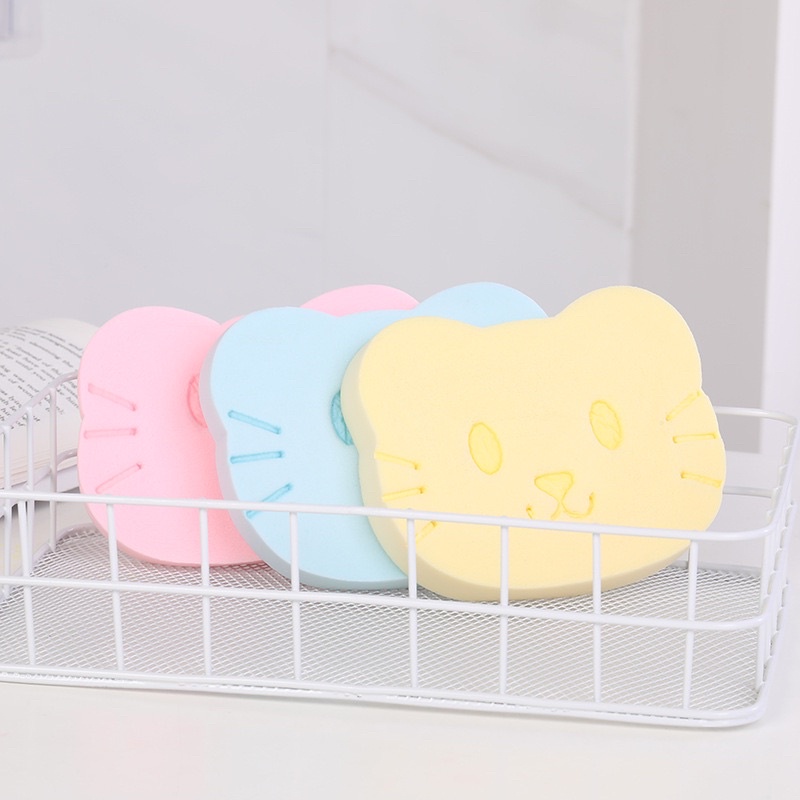 Jual SPONGE MUKA BENTUK HELLO KITTY | SPONS FACIAL WASH | Shopee Indonesia