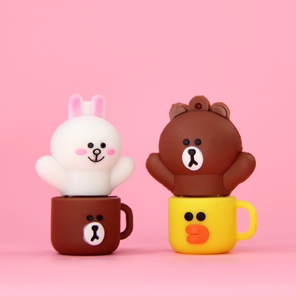 Jual USB FLASHDISK UNIK KARAKTER CUTE LINE CUP 8/16/32GB | Shopee Indonesia
